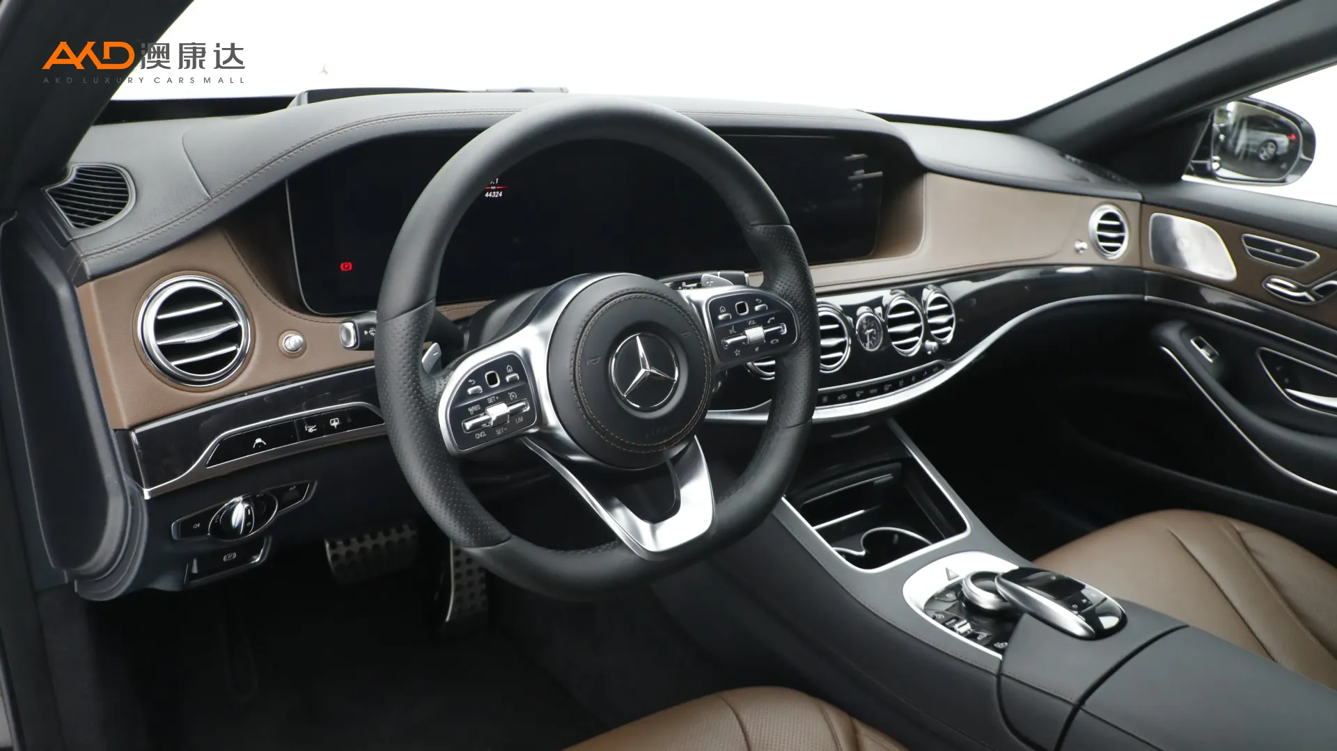 2018款奔驰S450L，棕色内饰、座椅、中控方向盘、仪表台图片3859447澳康达名车广场